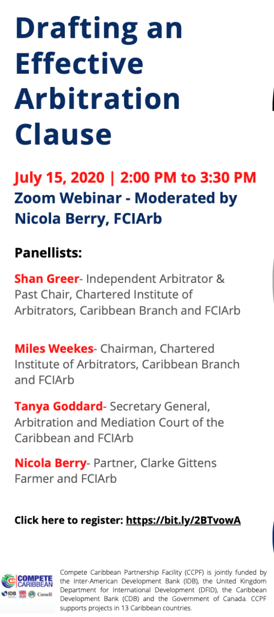 DRAFTING AN EFFECTIVE ARBITRATION CLAUSE - WEBINAR - Compete Caribbean ...